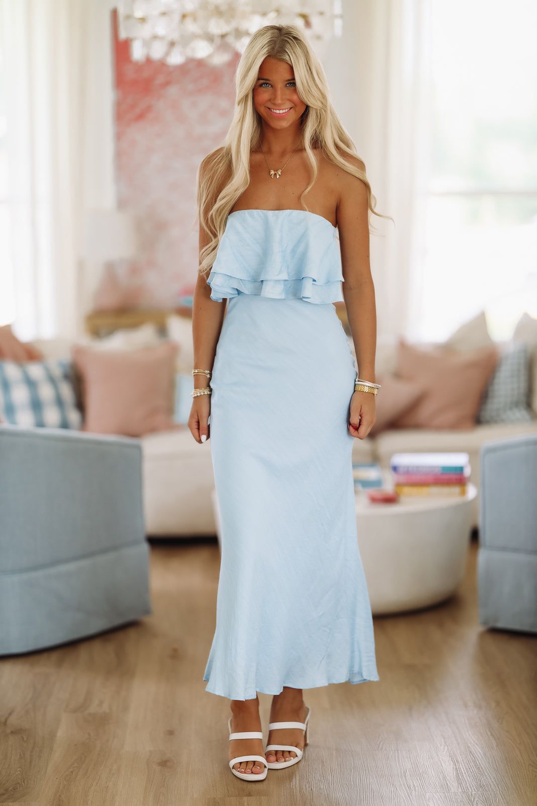 Del Mar Blue Maxi Dress - Blue – Hazel & Olive