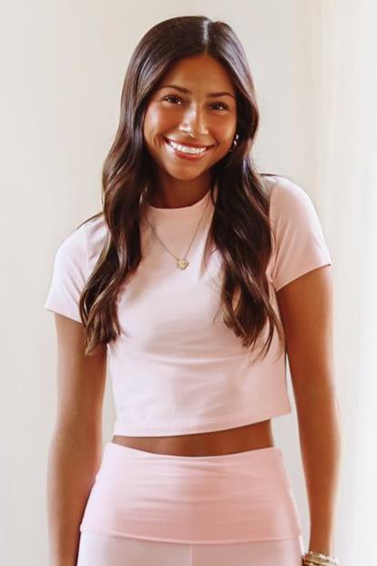 Best Friends Crop Top - Light Pink – Hazel & Olive