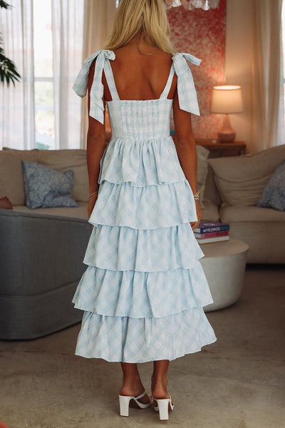 Juniper Midi Dress - Blue - H&O